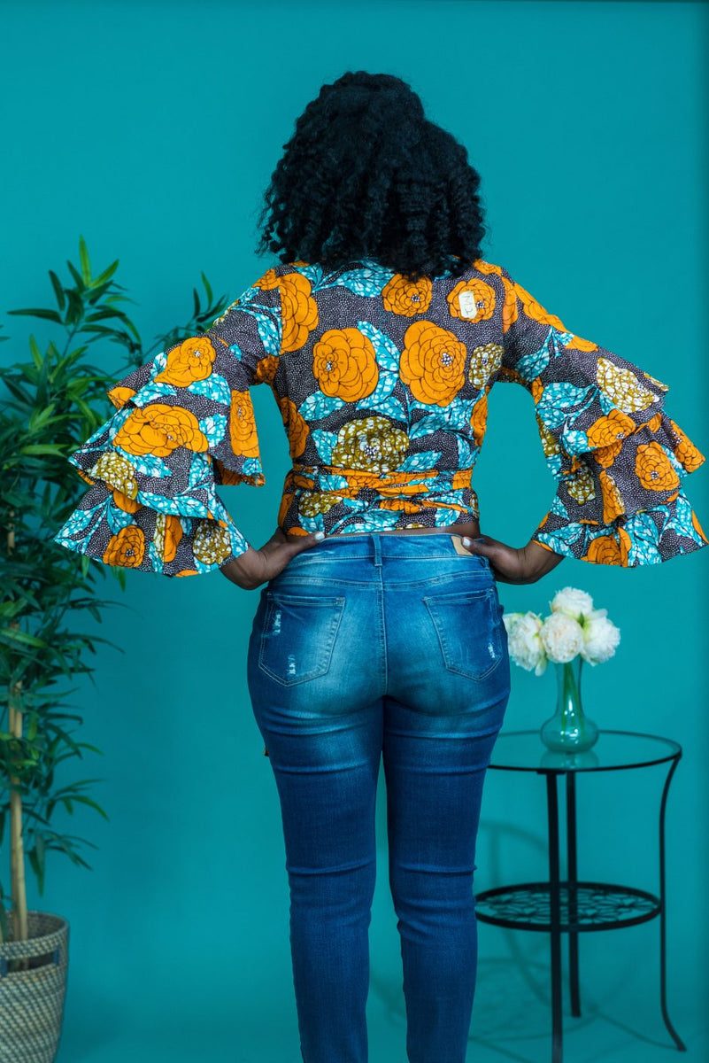 Boma Wrap Blouse – Teal and Moxie Apparel